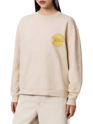 ALLSAINTS Sun City Etta Graphic Sweatshirt - Birch White
