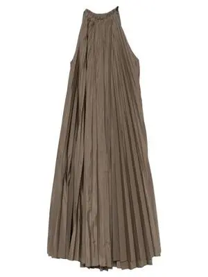 Max Mara Sleeveless Pleated Dress - Brown