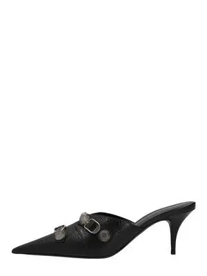 Balenciaga Balenciaga Cagole 80mm Mules Black/silver