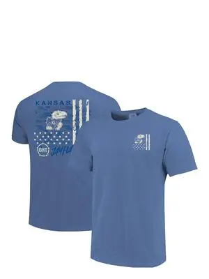 IMAGE ONE Kansas Jayhawks Comfort Colors Oht Camo Overlay T-shirt - Royal