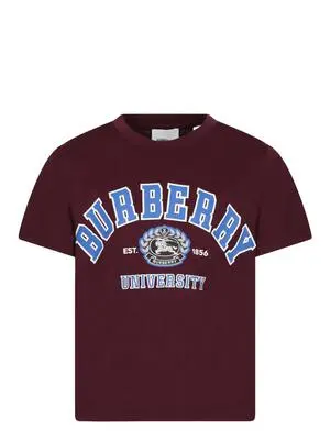 Burberry College Logo-print Cotton T-shirt - Red