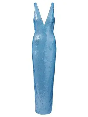 Rachel Gilbert Tamzin Sequin Midi Dress - Blue