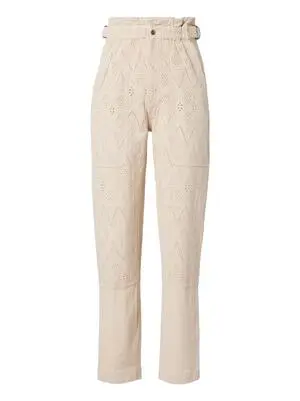 MARANT ETOILE Kylea Broderie Anglaise Straight Jeans - Beige