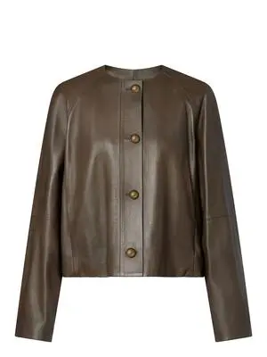 Max Mara Leather Jacket - Brown