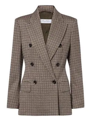 Max Mara Houndstooth Double-breasted Blazer - Multicoloured