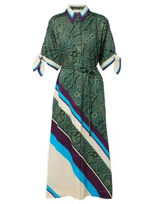 ALEMAIS Joni Printed Linen-blend Shirt Dress - Multicoloured
