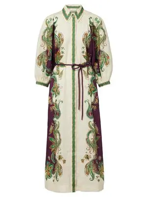 ALEMAIS Ruthie Printed Linen Shirt Dress - Multicoloured