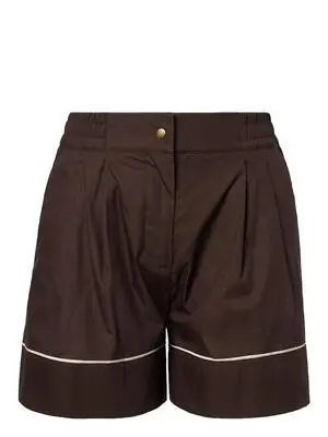 Moncler Cotton-blend Shorts - Brown