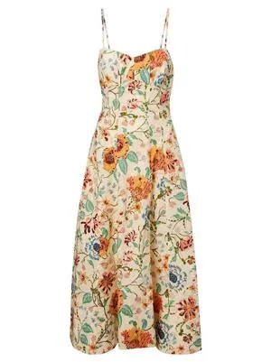 Ulla Johnson Floral Cotton Midi Dress - Multicoloured