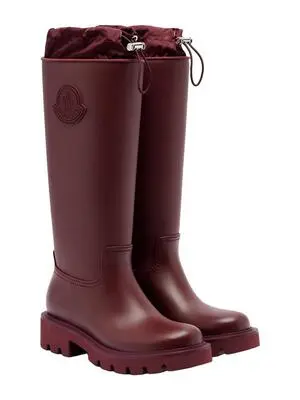 Moncler Kickstream Rain Boots - Burgundy