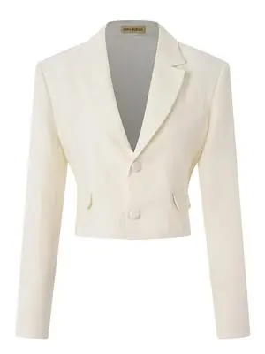 EMMA WALLACE Lucile Cropped Blazer - White