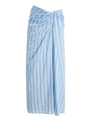 Simkhai Liorra Yarn-dyed Jersey Midi Skirt - Blue