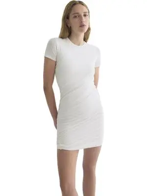 Everlane Twisted Short-sleeve Crew Dress - Bone