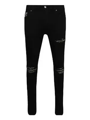 Amiri Amiri MX1 Black Leopard Denim Jeans Black Leopard