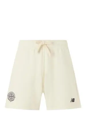Stone Island New Balance Cotton-jersey Drawstring Shorts - Neutrals