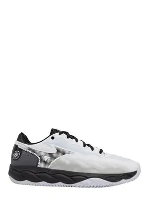 Mizuno Wave Enforce Court Cc Athletic Shoes - White/black/iron Gate