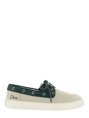 Dior BOAT CHOES CHESTER CANVAS LEATHER Green