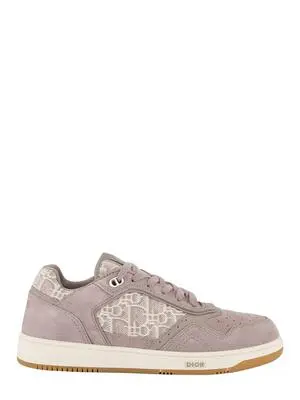 Dior High Top Sneakers With Monogram Detail - Grey