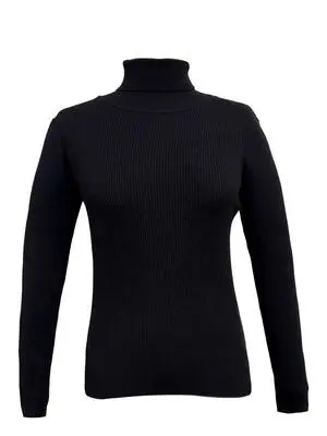 CHUKS COLLINS Osa's Ribbed Knit Turtleneck Sweater - Black