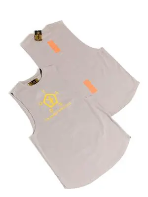 CHUKS COLLINS Diffusion Collection Logo Printed Tank Top - Grey