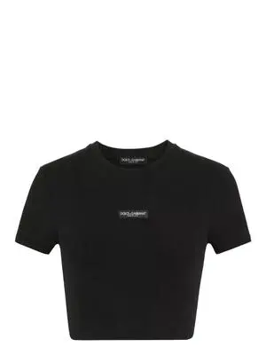 Dolce & Gabbana Jersey T-shirt With Logo - Black