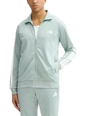 Adidas Striped Logo Sport Jacket - Green