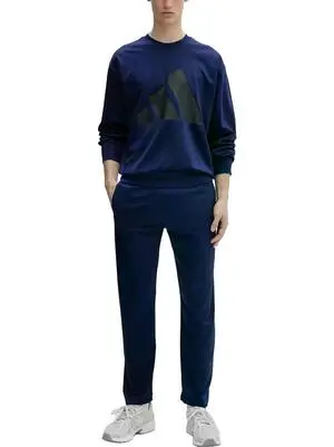 Adidas Logo-print Crew-neck Tracksuit - Blue
