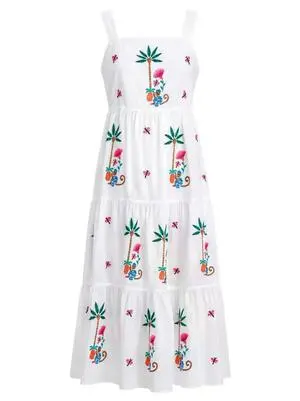 NIMO WITH LOVE NIMO WITH LOVE Embroidered Tiered Dress