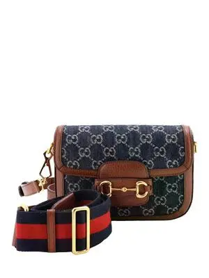 Gucci Horsebit 1955 Mini Shoulder Bag - Blue