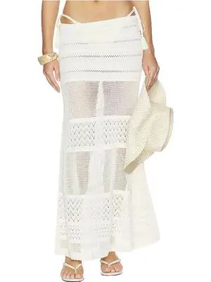 Devon Windsor Yasmin Crochet Knit Maxi Skirt - Vail