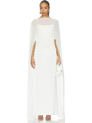 Amanda Uprichard Anastasia Cape Dress - Ivory
