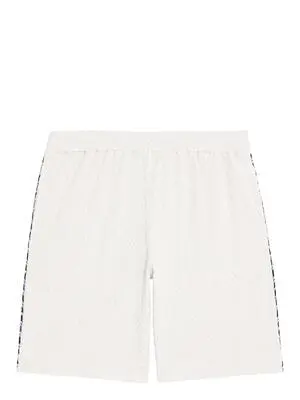 Missoni Crochet-knit Cotton-blend Terry Shorts - Light Gray
