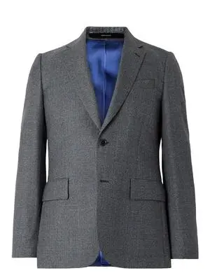 Paul Smith Prince Of Wales Checked Wool Blazer - Gray