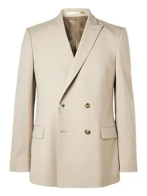 Mr P. Phillip Doublebreasted Wool And Mohairblend Suit Jacket - Beige