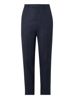 Paul Smith Straight-leg Checked Wool Suit Pants - Navy