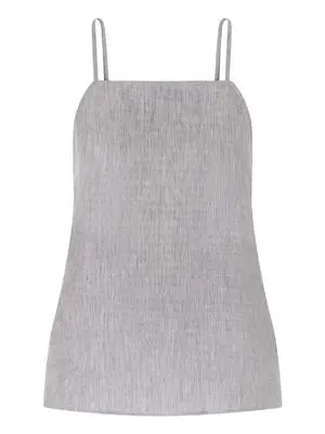 ERES Linen Relaxed Fit Top - Gray