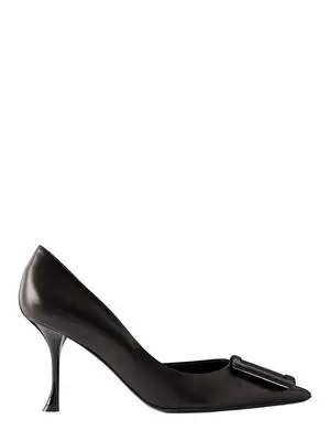 ROGER VIVIER Viv Ville 85 Buckled Leather Pumps - Black