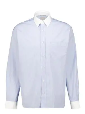 Dior Shirt Col Ctr Cotton - Blue