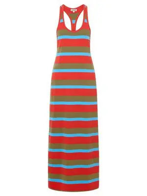 Staud Encino' Striped Cotton-blend Maxi Dress - Multi