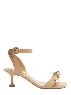 ALEXANDRE BIRMAN Clarita Square 60 Nappa Leather Sandals - Beige