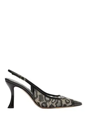 ALEXANDRE BIRMAN Olivia 85 Slingback Print Pumps - Leopard
