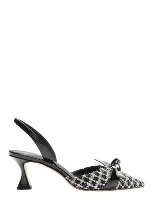 ALEXANDRE BIRMAN Clarita Bell Slingback 60 Tweed Heels - Black