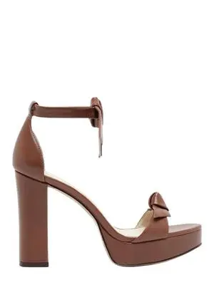 ALEXANDRE BIRMAN Mabeleh Leather Platform Sandals - Chocolate Fondue