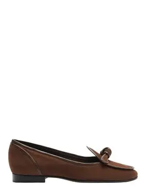 ALEXANDRE BIRMAN Clarita Loafer 15 Leather Flat Round Toe - Mousse
