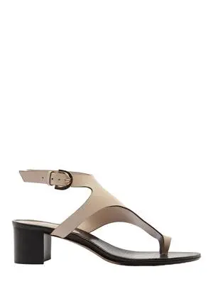 ALEXANDRE BIRMAN Eliah Block 45 Nappa Kiss Leather Sandals - Shell