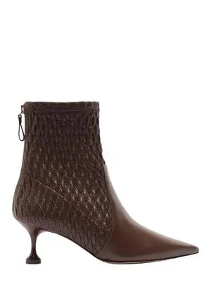 ALEXANDRE BIRMAN Ashley 60 Geometric Heel Pointed Toe Boots - Mousse