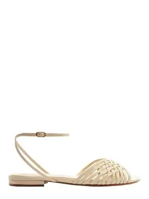 ALEXANDRE BIRMAN Lilian Flat Sandals With Braided Straps - Eggshell