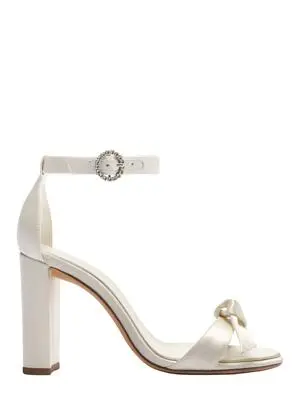 ALEXANDRE BIRMAN Clarita Bridal Block 90 Satin Sandals - Bianco