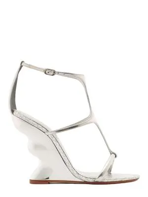 ALEXANDRE BIRMAN Boonie 100 Strappy Wedge Sandals - Silver