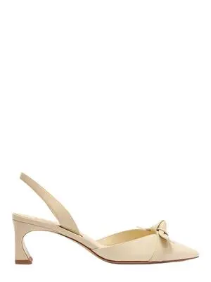 ALEXANDRE BIRMAN Clarita Arch 60 Slingback Pumps - Eggshell
